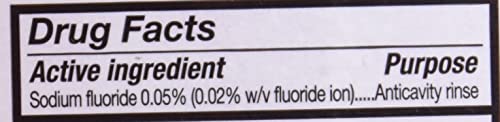 Amazon Brand - Solimo Kids Anticavity Fluoride Rinse, Alcohol Free, Bubble Gum, 500mL, 16.9 fl oz (Pack of 1)