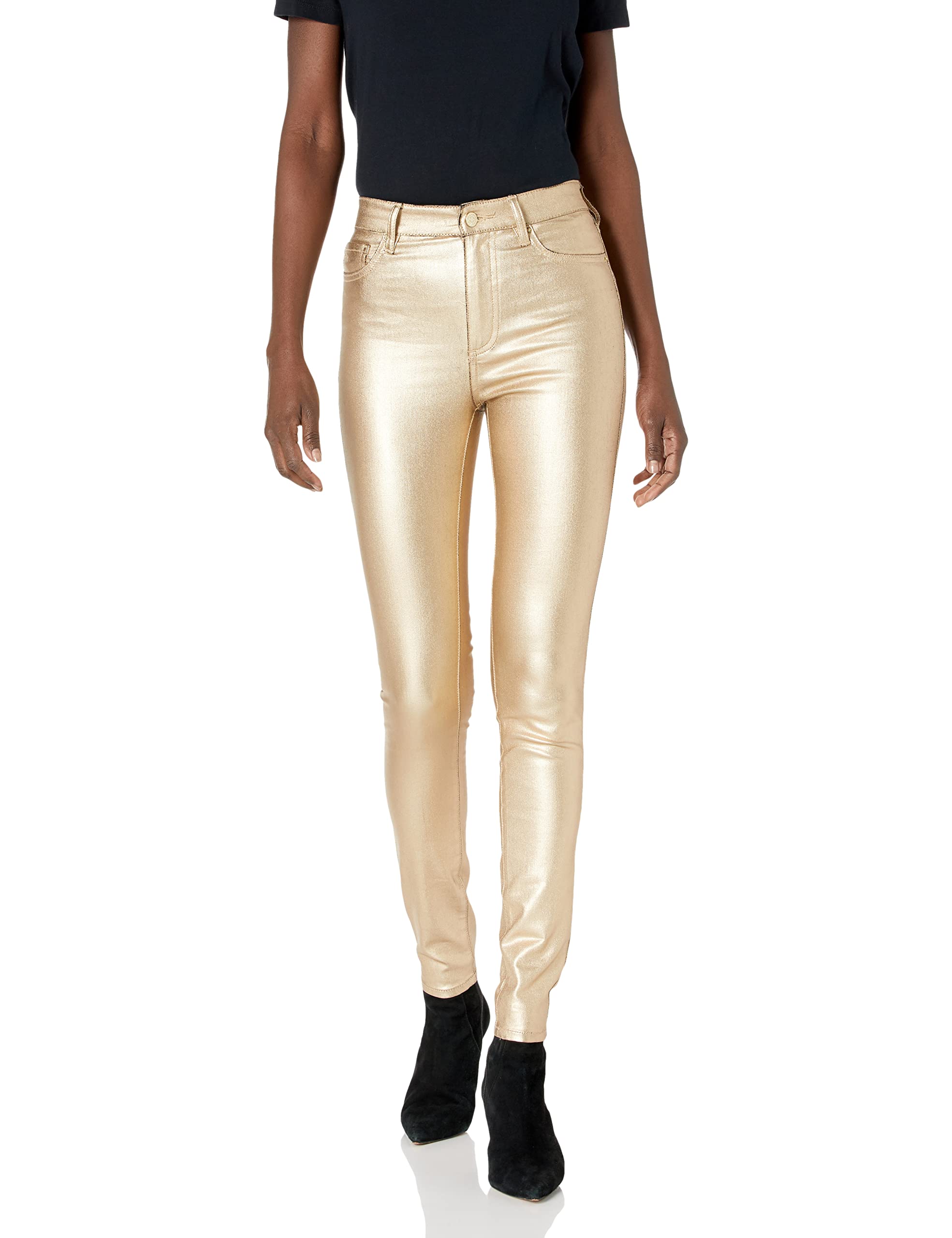 A | X ARMANI EXCHANGE Women's 5 Pocket Super Skinny Gold Denim Jeans, 25