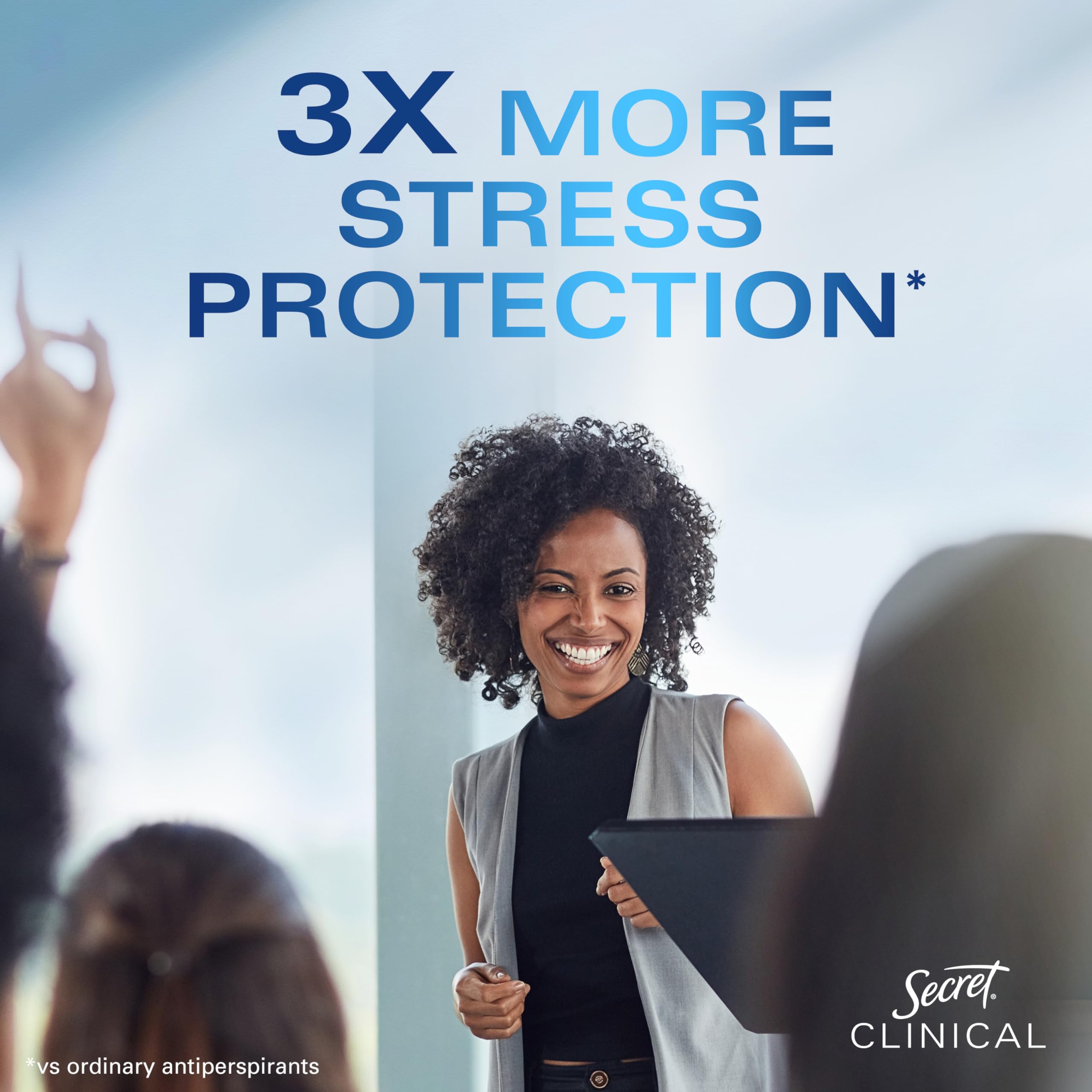 Secret Clinical Strength Antiperspirant Deodorant for Women, Free & Sensitive, 3X Stress Protection, 72hr Sweat & Odor Protection, PH Balancing Minerals, Invisible Solid, Unscented, 1.6 oz (Pack of 3)