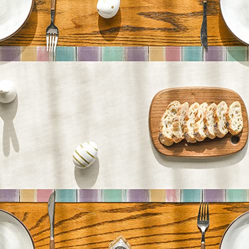 Artoid Mode Cross He is Risen Easter Table Runner, Spring Summer Seasonal Holiday Kitchen Dining Table Decoration for Indoor Outdoor Home Party Decor 13 x 72 Inch