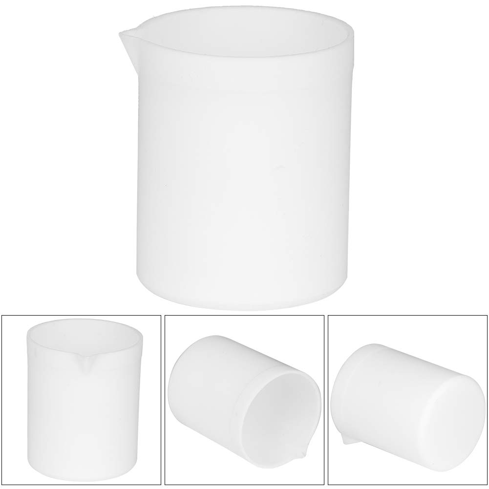 Beaker, PTFE Beaker Acid and Alkali Resistant PTFE Beakers High Lubrication White Measuring Cup for Lab(50ml)