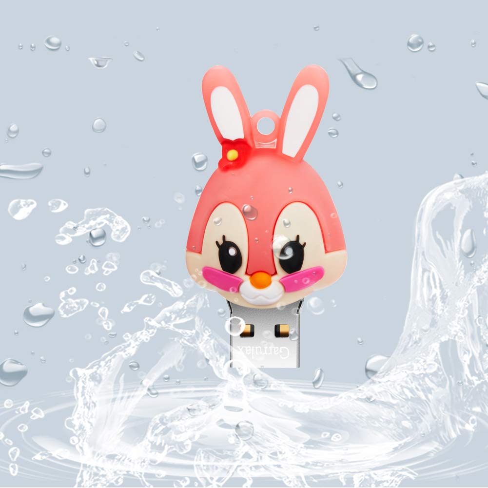 GARRULAX USB Flash Drive, 8GB / 16GB / 32GB USB2.0 Cute Animal USB Memory Stick Date Storage Pendrive Thumb Drives for Kids Children Collegue Student(32GB, Rabbit)