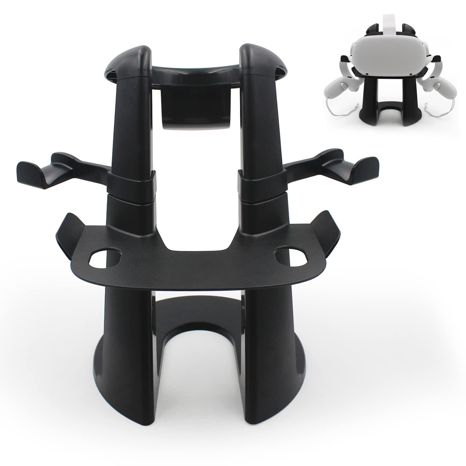 NexiGo VR Stand with Controller Holder for Oculus Quest, VR Headset Display and Controller Mount Station for Oculus Quest 1/2, Oculus Rift S, Oculus Rift, Black