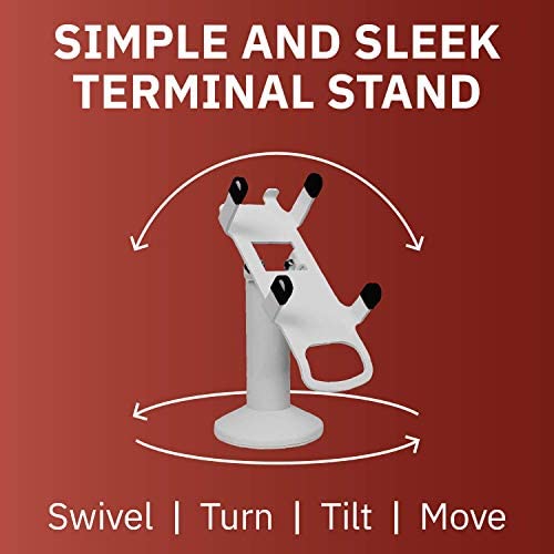 Discount Credit Card Supply DCCStands Valor Paytech VL100 7" Swivel and Tilt Terminal Stand, Screw-in and Adhesive, White…