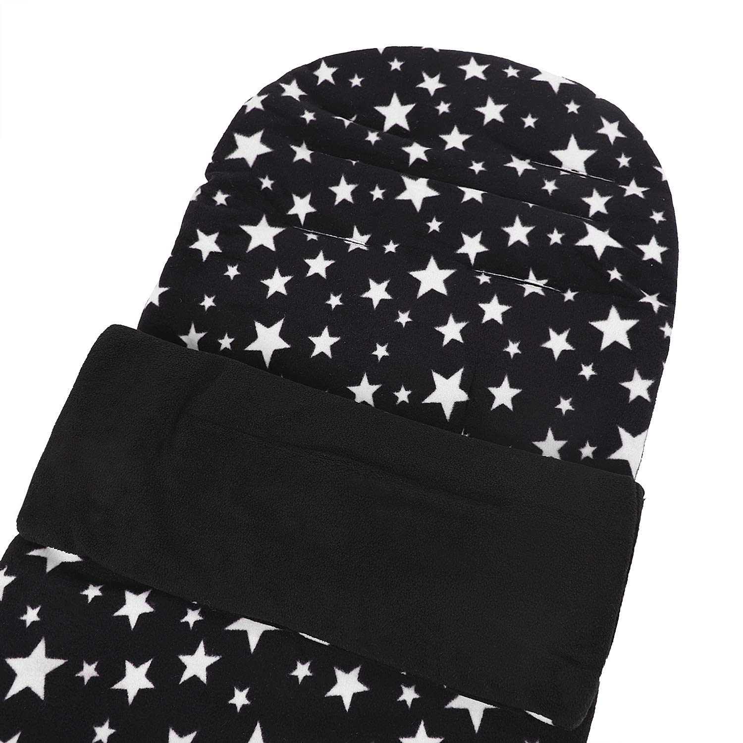 Winter Warm Bunting Bags Universal Baby Infant Stroller Sleeping Bag Windproof Thermal Thick Fleece Lining Toddler Footmuff Anti-Kicking Sleeping Nest Stroller Blanket Cover 0-3 Yrs (Black Stars)