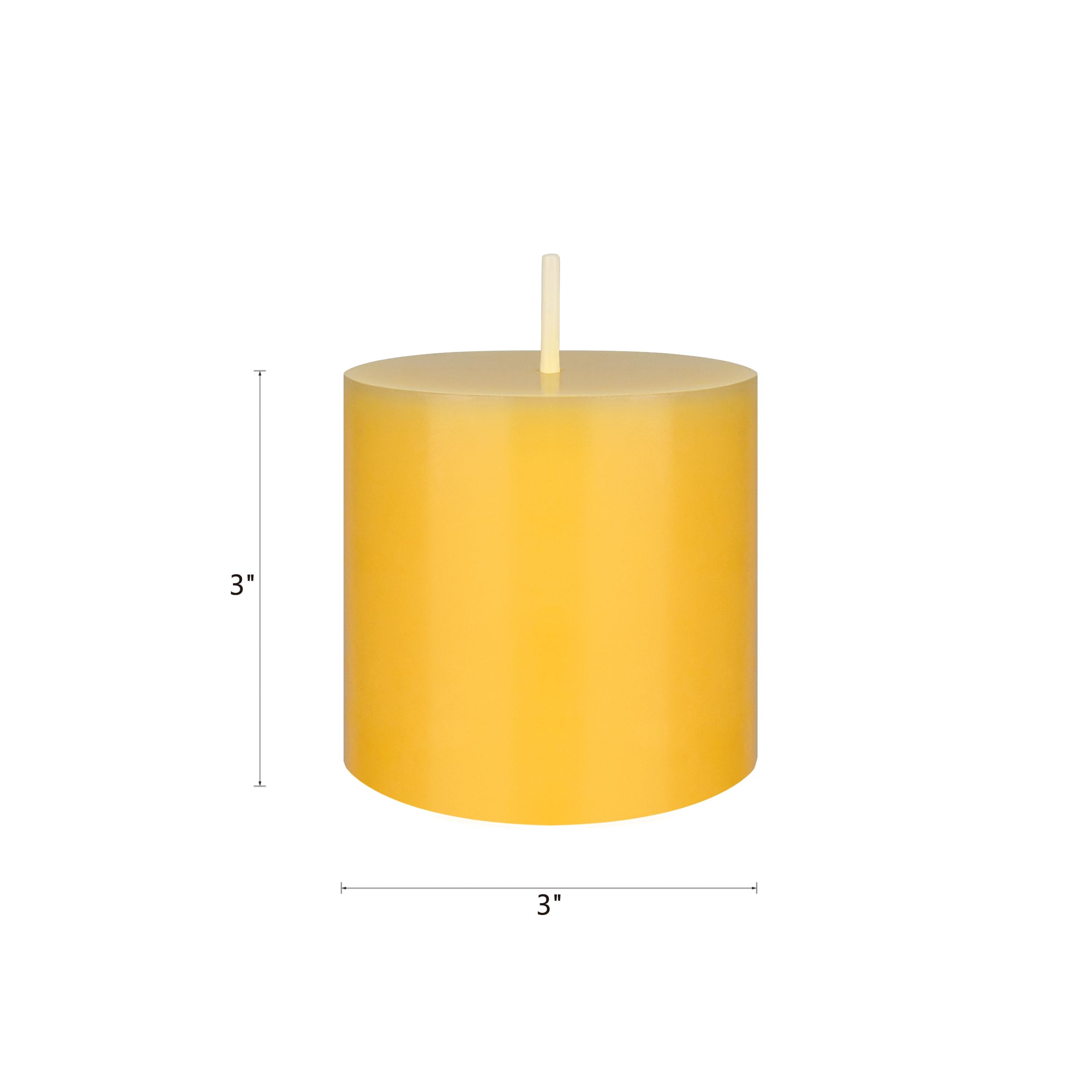 Mega Candles 1 pc Citronella Scented Round Pillar Candle, Hand Poured Paraffin Wax Candles 3 Inch x 3 Inch, Great for Indoor & Outdoor Use, Camping, Party Usage & More