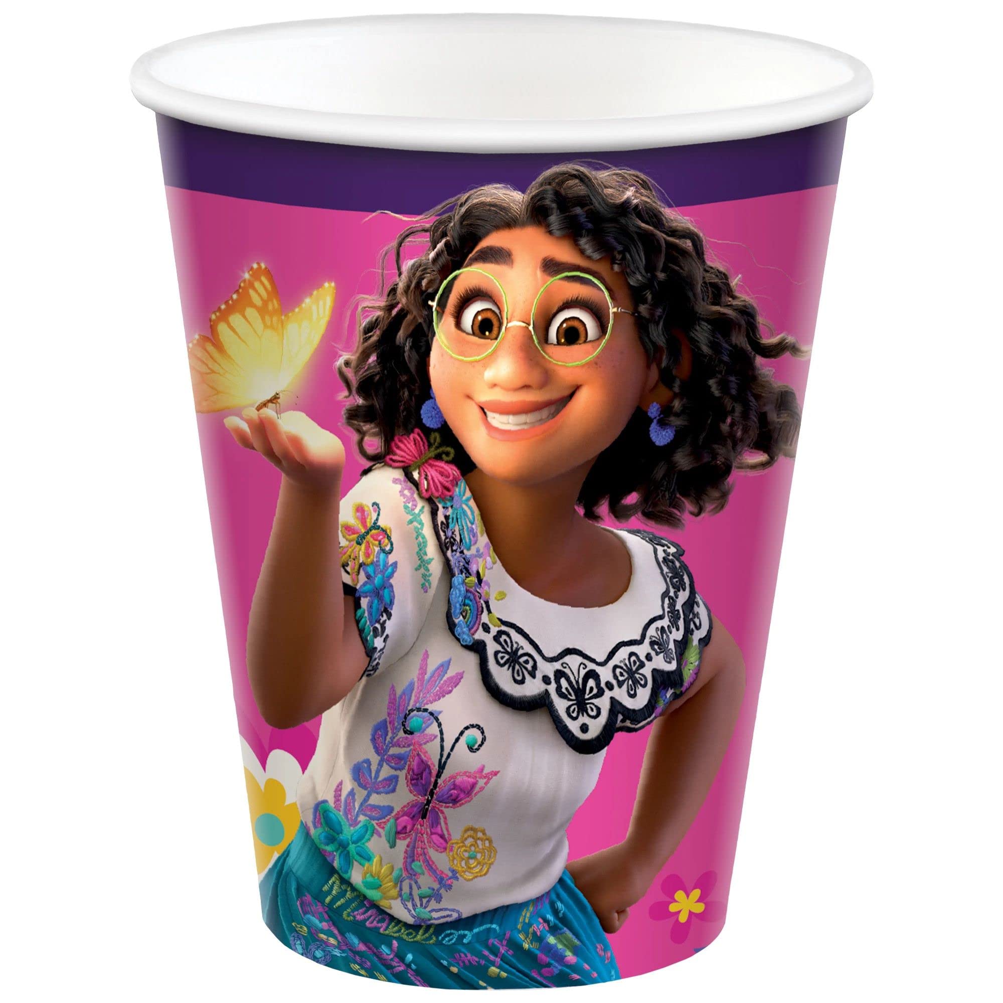 Encanto Birthday Party Supplies Bundle Pack for 16 includes Lunch Plates, Cups, Napkins, Table Cover