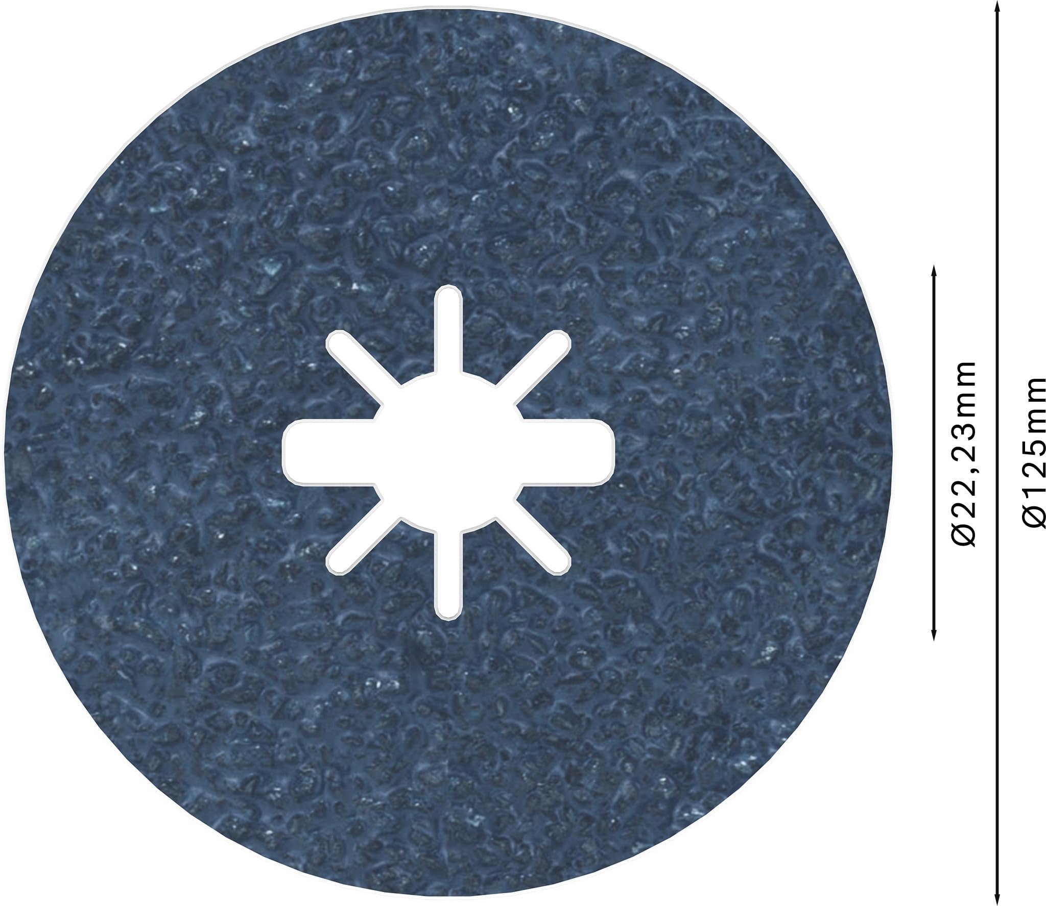 Bosch Professional 2608619163 Fibre Sanding Discs Best for Metal, X-Lock, R574, Diameter 125 mm, Grit 100, Bore Diameter 22.23 mm