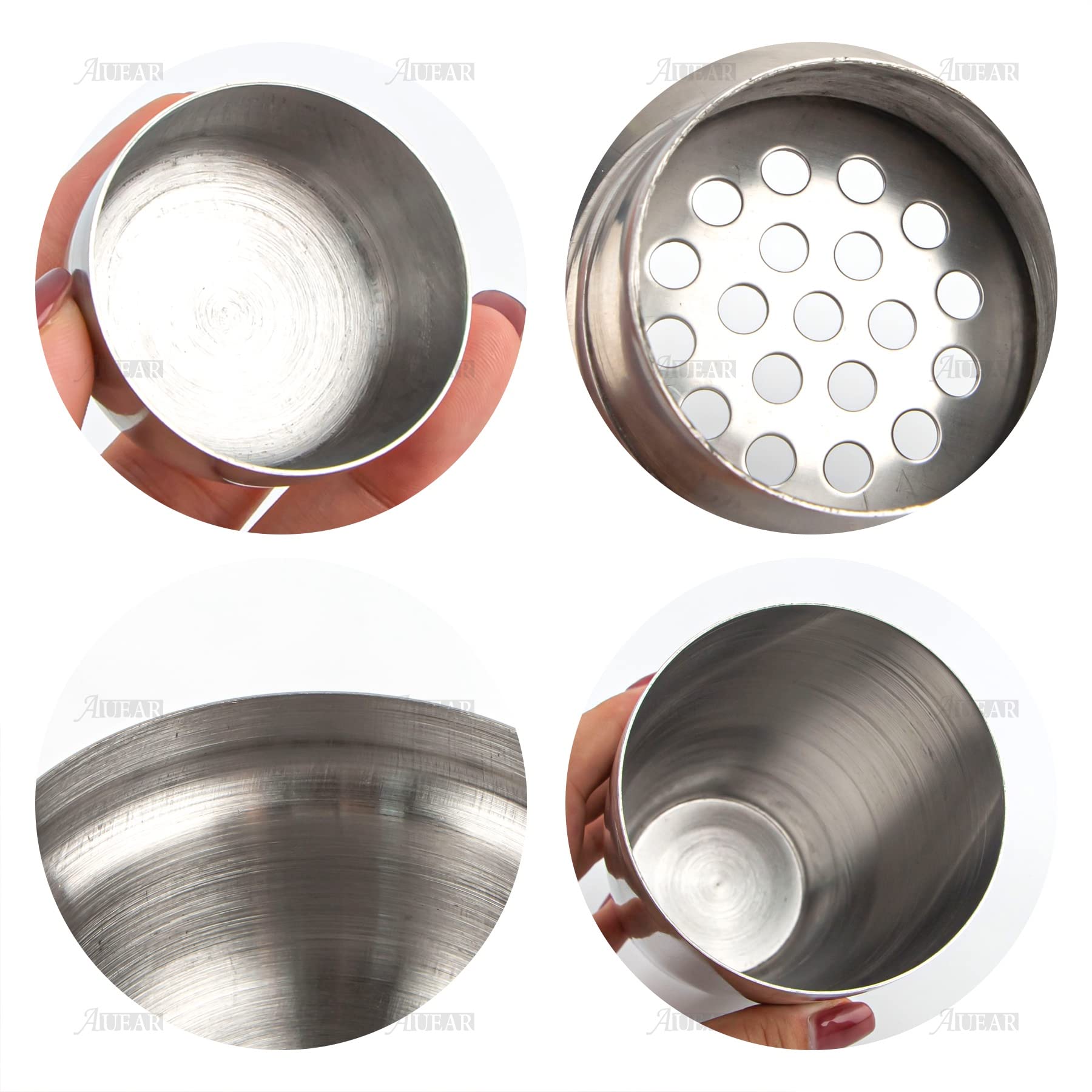 AUEAR, 12 oz/350ml Stainless Steel Cocktail Shaker Bottle Martini Shaker Drink Shaker with Built-in Strainer for Home Bar