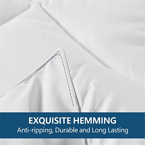 Cozynight Down Alternative Comforter-White Comforter Duvet Insert with Corner Tabs-Breathable Diamond Stitched Reversible Comforter Twin XL 68x90 inches