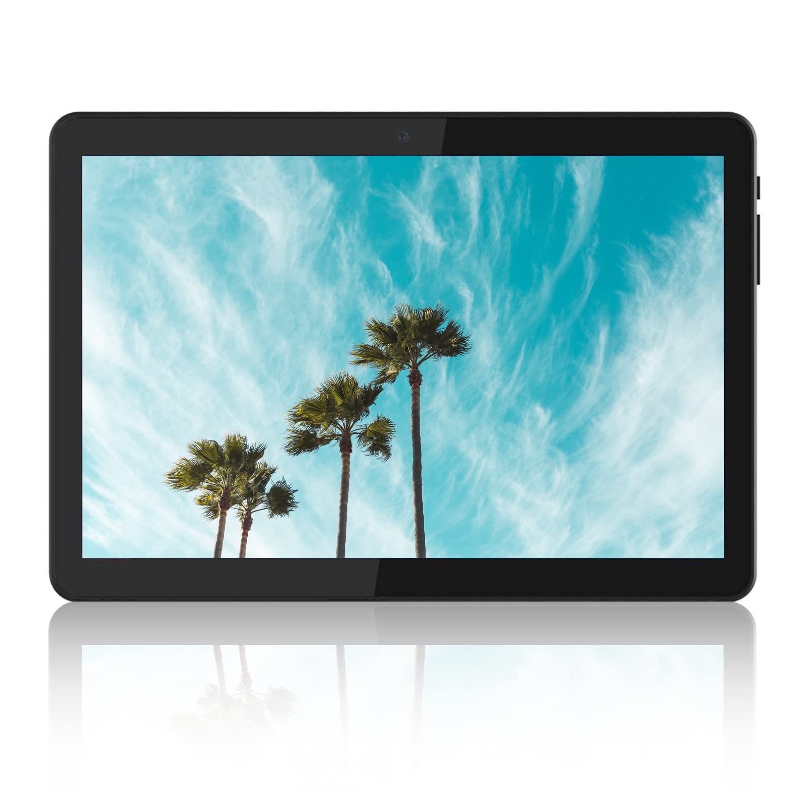 Android Tablet 10 Inch Tablet 3G Phablet, 6000mAh Battery, Full HD Display, Quad-Core CPU, GMS Certified, Dual SIM Card Slots Cameras Speakers, Support 128GB Micro SD Bluetooth WiFi GPS OTG, Black