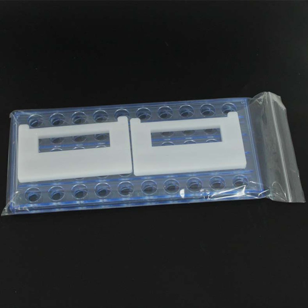 PUL FACTORY 50 Tube - 16x100mm Clear Plastic Test Tubes Set with Rack (16X100mm, 50-Well)