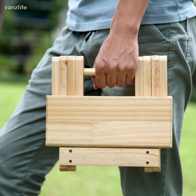 Foldable Solid Wood Stool Chair Portable Train Foldable Stool Adult organizing Small Chair Folding Bench