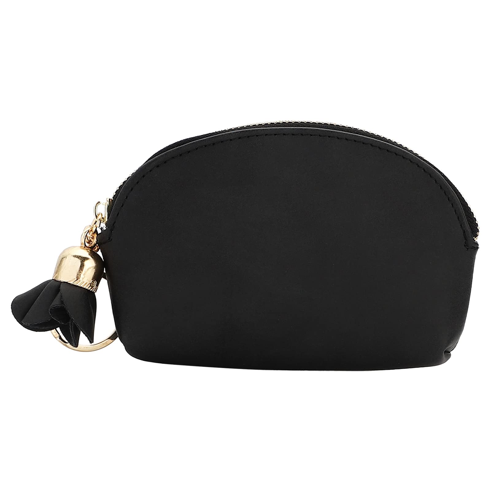 SOTOGO Little Purse Mini Cute Wallet Slim Trifold Little Wallet Credit Card Clutch with Flower for Women Girls and Boys, Black