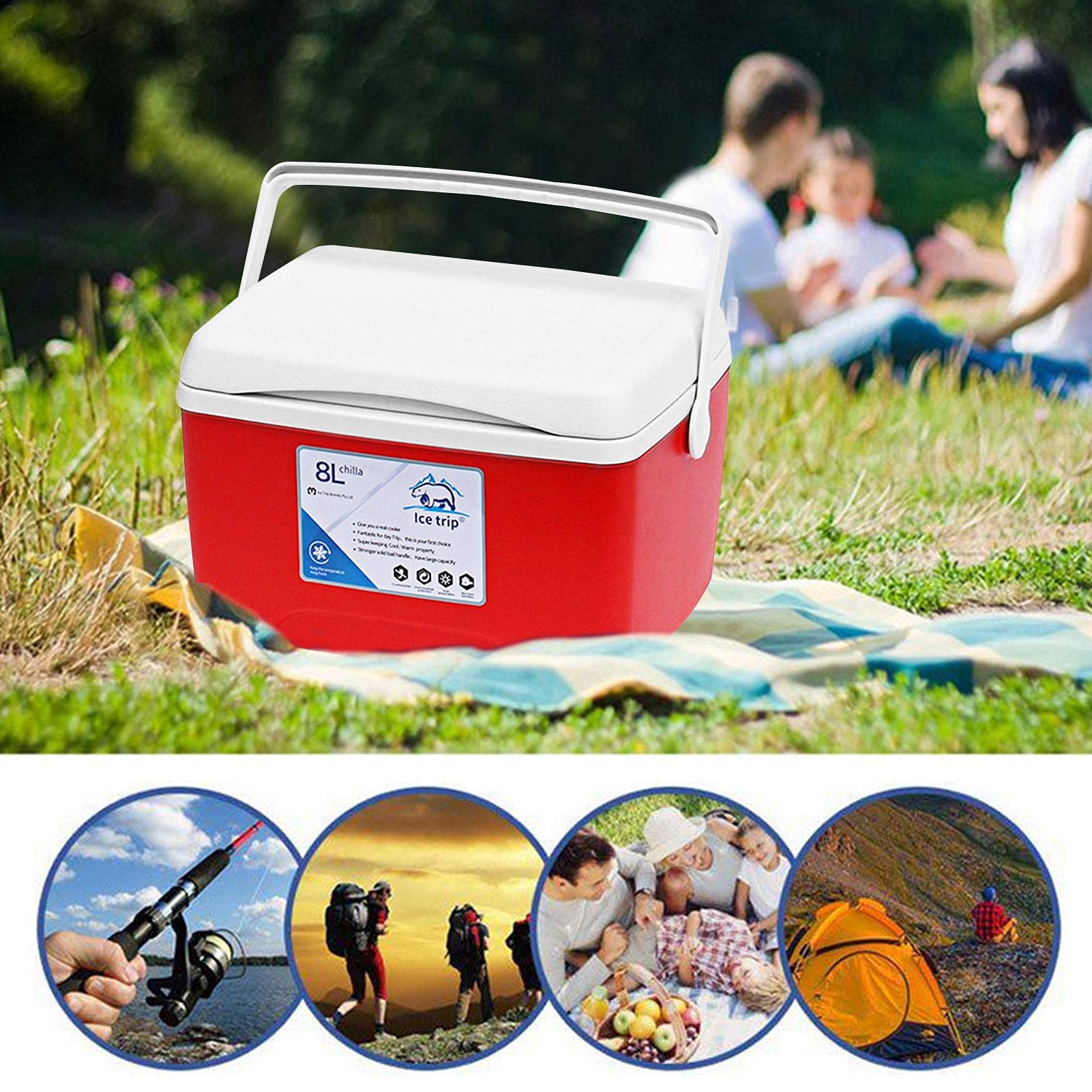 8L Cooler Box, Outdoor Rotomolded Cooler, Portable Cooler Box for BBQ, Camping, Pincnic, and Other Outdoor Activities