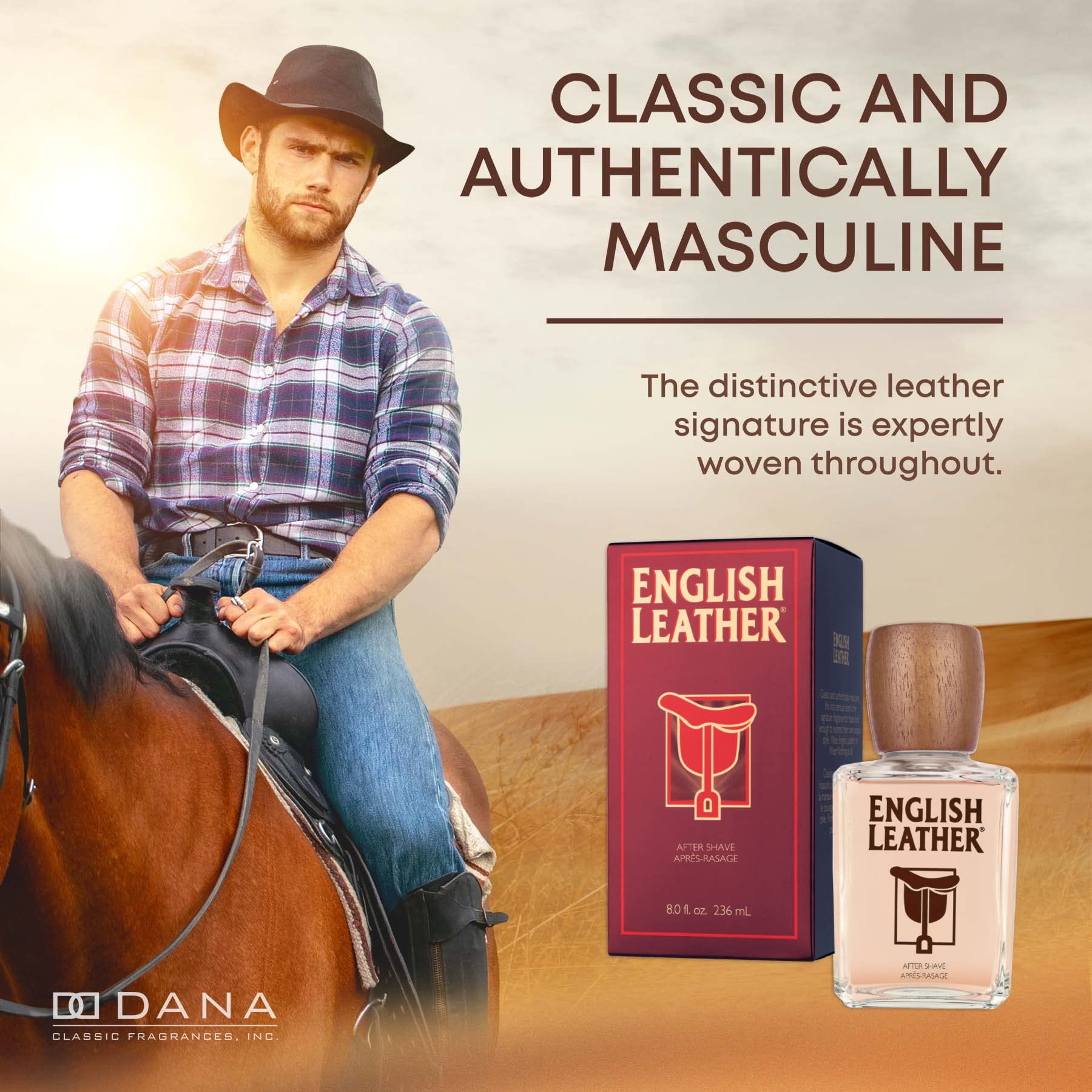 English Leather Aftershave Splash for Men by Dana