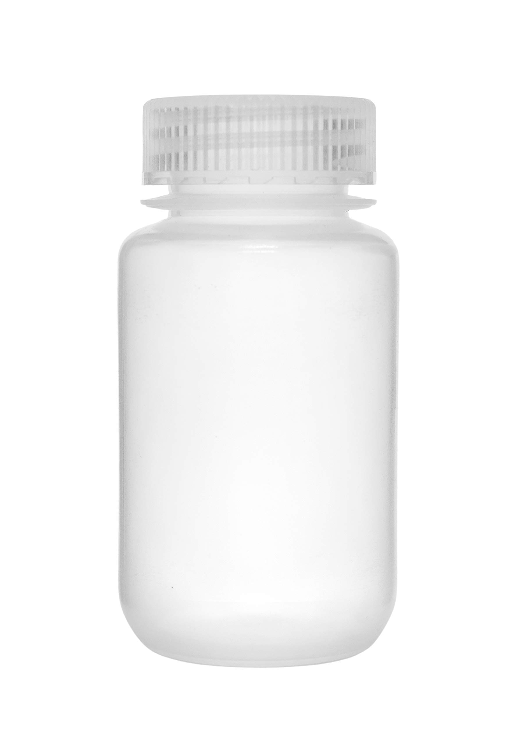 EISCO Reagent Bottle, 125ml - Wide Mouth with Screw Cap - Polypropylene - Translucent