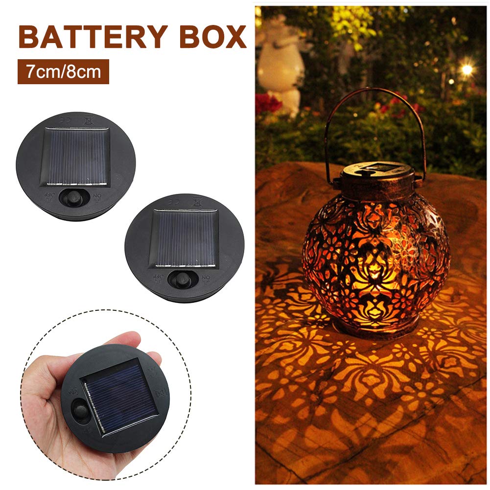 CALIDAKA Solar Lantern Top Replacement Solar Light Replacement Parts Solar Light Replacement Top for Outdoor Hanging Lanterns Garden Patio Walkway Yard Decoration Gifts Table Home