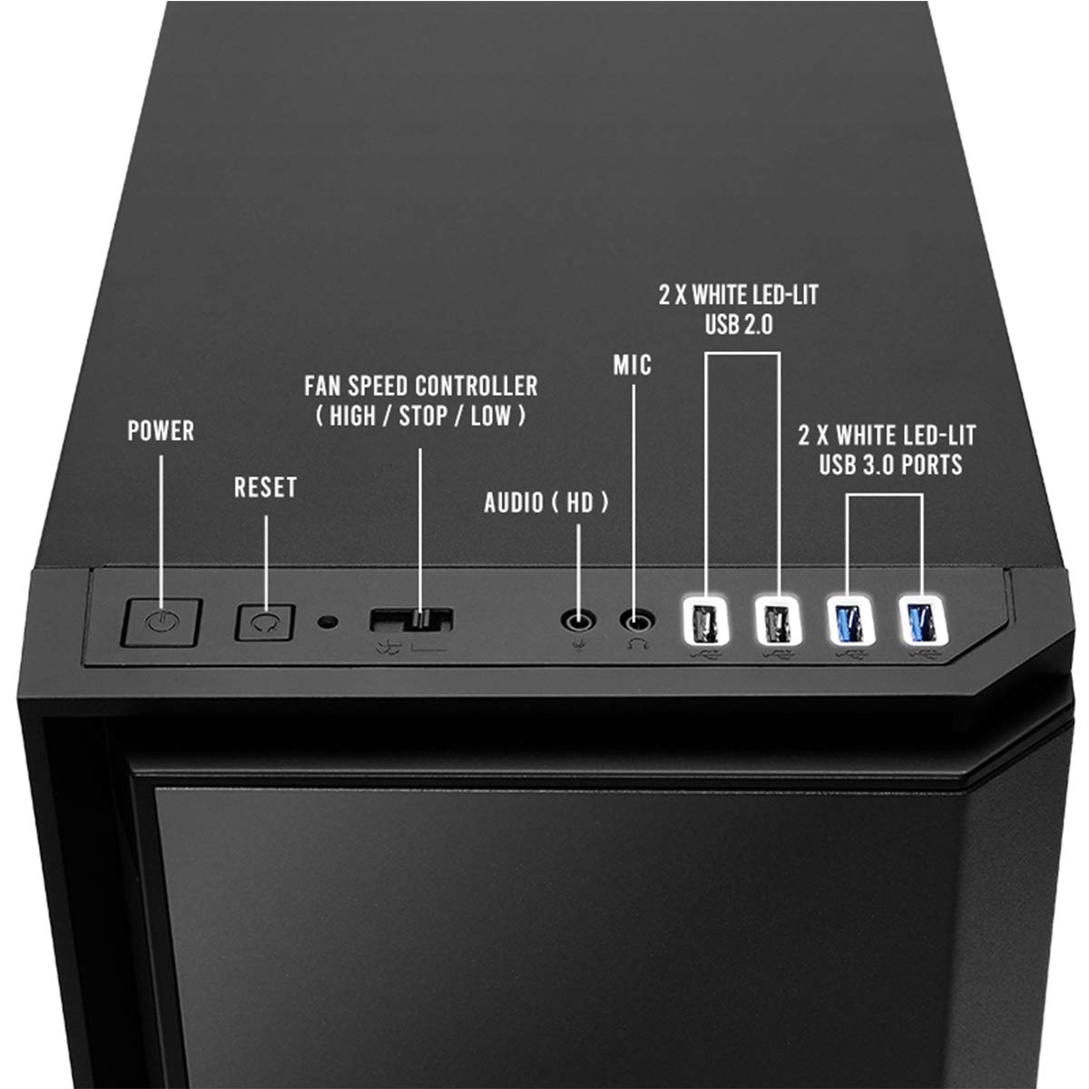 Antec P101 Silent Performance Series Mid-Tower PC Computer Case with Sound Dampening Panels, 4 X 120/140mm Cooling Fans Pre-Installed