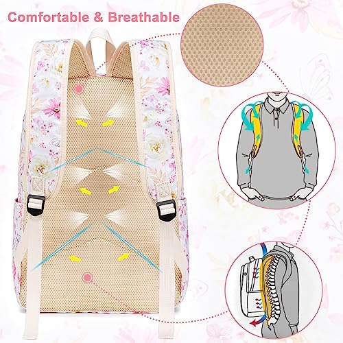 CAMTOP School Backpack for Girls Boys Teens Bookbag Set Tie Dye Kids Backpack 3 In 1,School Bags with Lunch Box Pencil Case