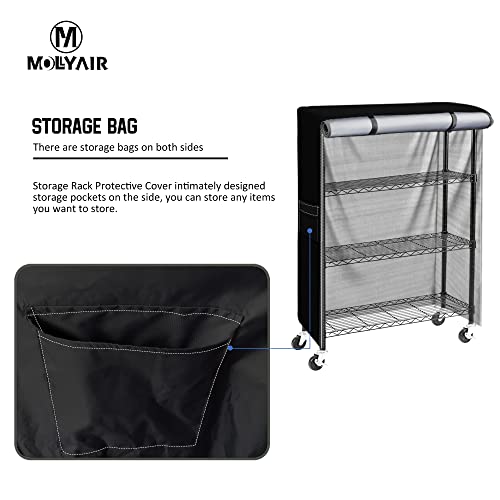 MOLLYAIR Shelf Cover - Oxford Cloth Fabric with Waterproof and Water-Resistant Coating,36x18x72 inch