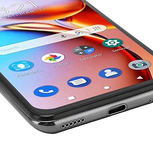 ANGGREK 6.53 Inch 5G Smartphone WiFi HD Screen 6GB RAM 128GB ROM 16MP and 32MP Camera 4G Mobile Phone for Android 12 100V to 240V Black (US Plug)