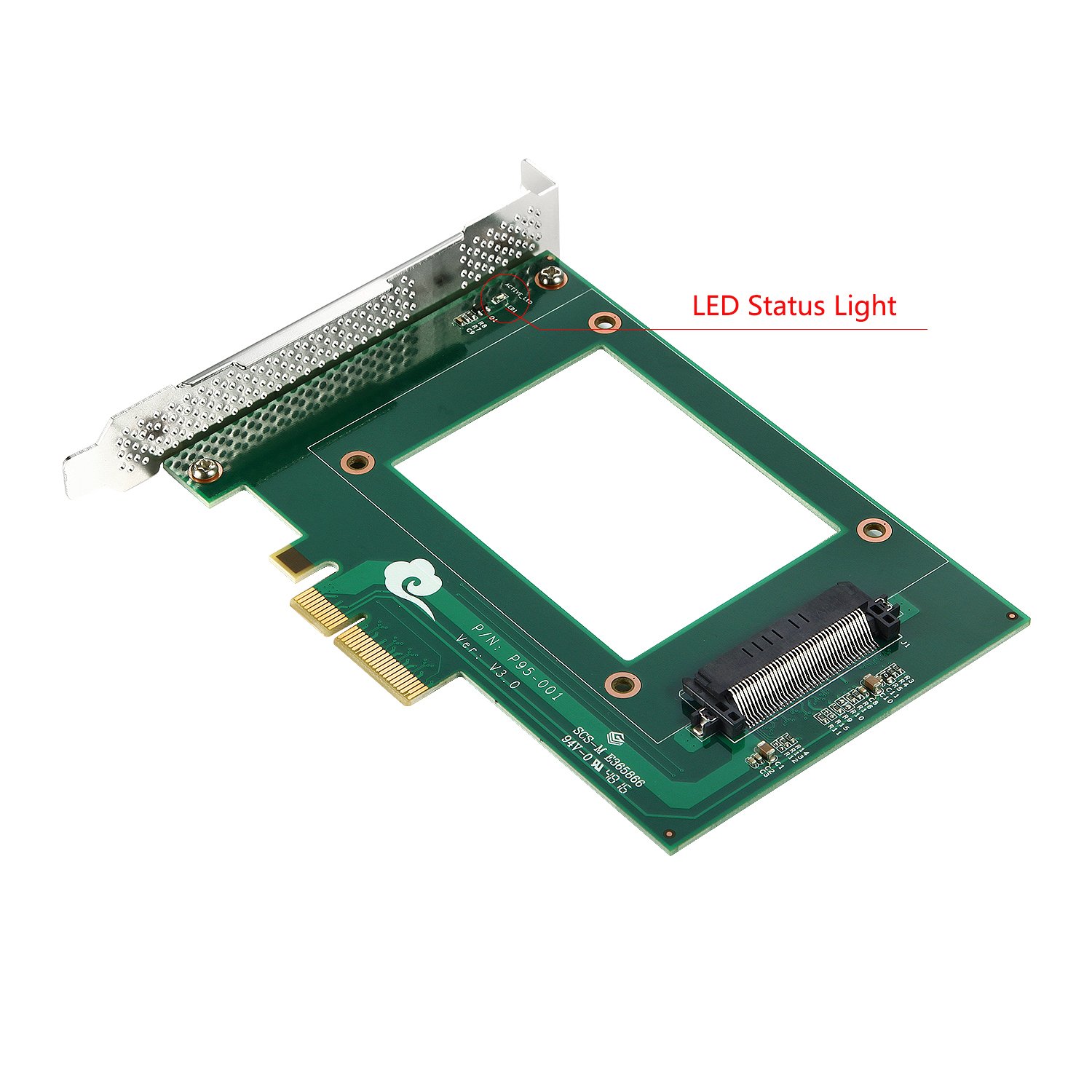 Funtin PCIe NVMe SSD Adapter with U.2 (SFF-8639) Interface for 2.5" NVMe SSD