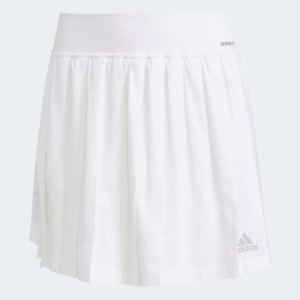 adidas Women's Club Tennis Pleated Skirt, Black/White, Medium