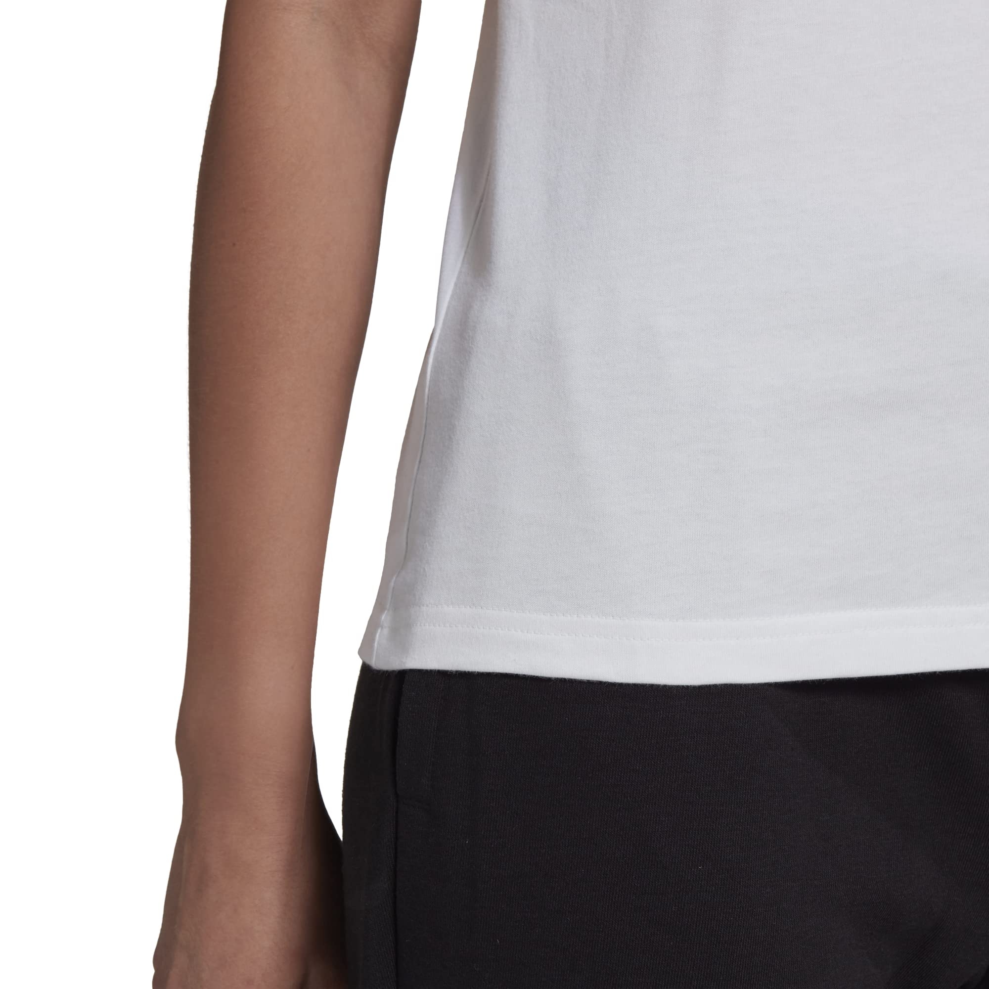 adidas Women's Essentials Logo Tee, White/Black, XX-Large