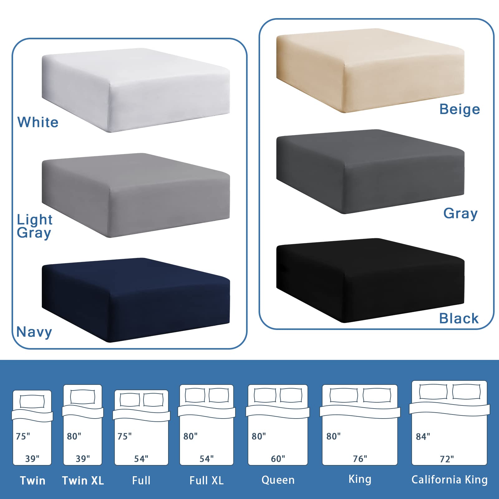 Bedecor Extra Deep Pocket Twin XL Fitted Sheet Only for 18 to 21 Inch Super Thick Mattress That Stay Tight,All Around Elastic Bottom,Doesn't Pop Off