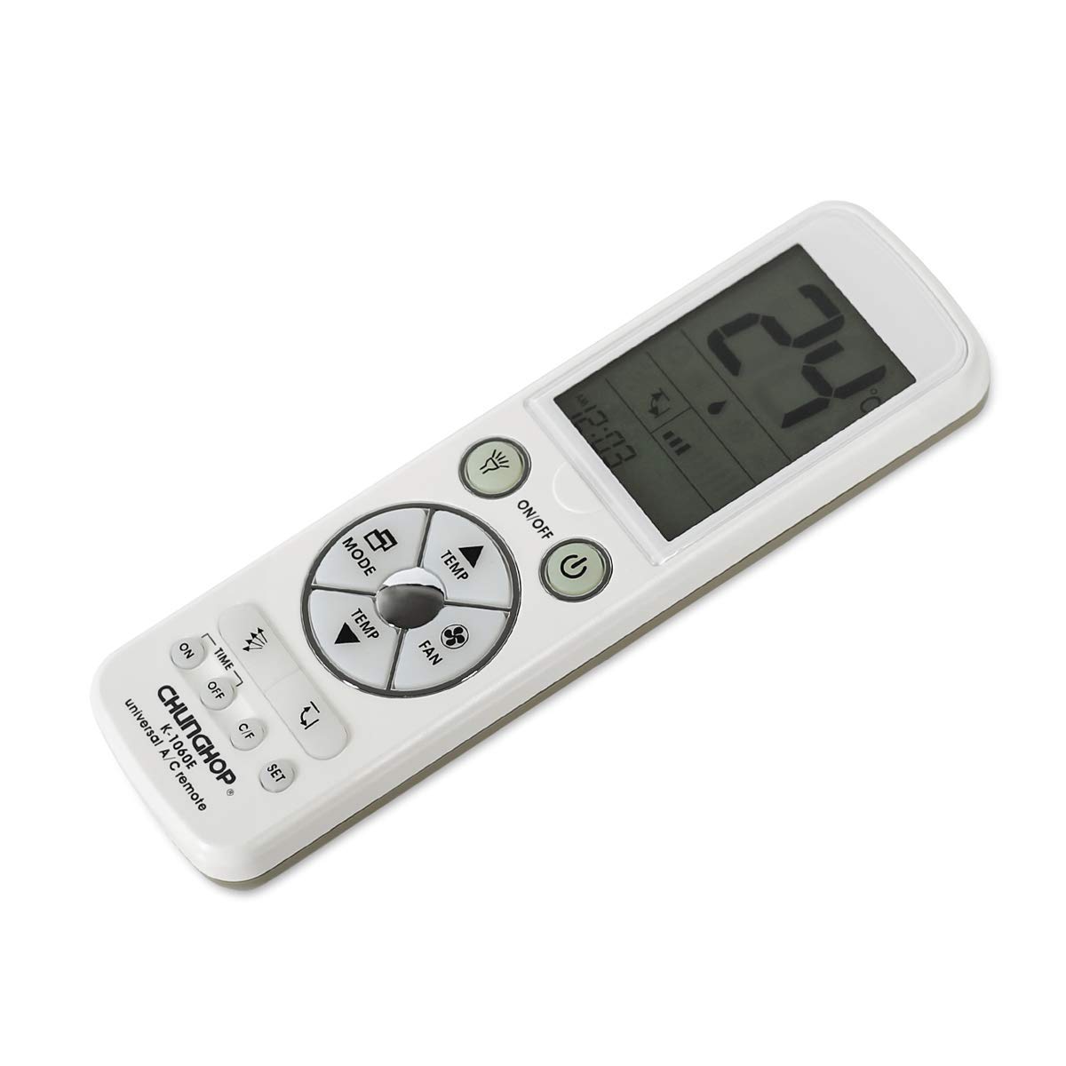 CHUNGHOP Universal Remote for Air Conditioner Control with Back Light Big Monitor Air Conditioning Controller K-1060e 5000Code in 1 for LG, Samsung, Fujitsu, Daewoo, Gree, Carrier, Panasonic AC etc.