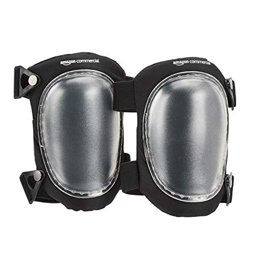 AmazonCommercial Easy swivel Knee Pads, 9 in, Clear, 1 pair