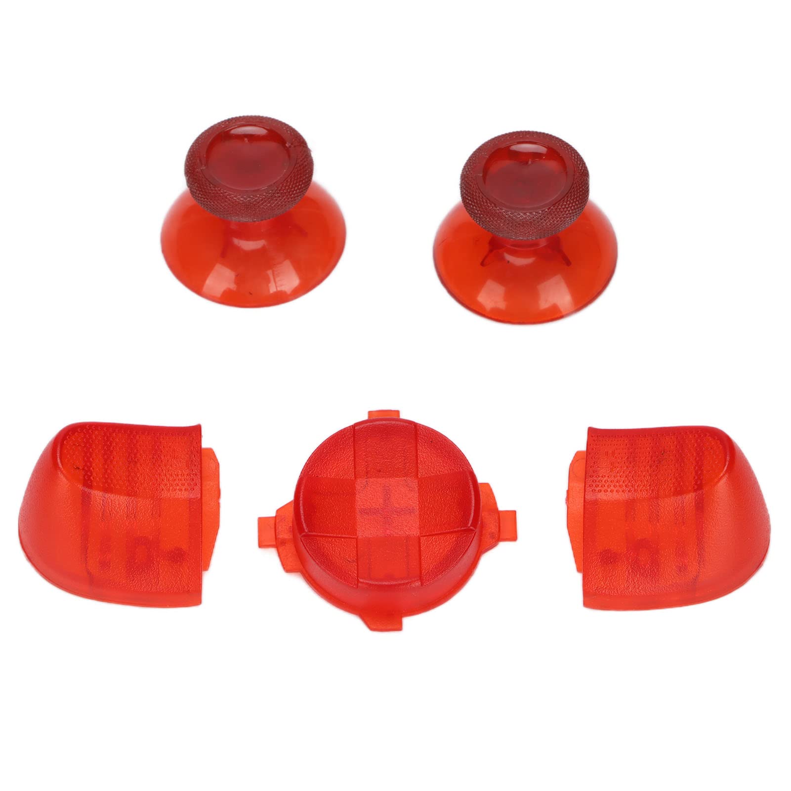 Entatial Full Trigger Buttons Kits, Comfortable Multi Color Full Buttons Set Mod Kit for Series X/S Controller for Series S Controller(Transparent red)