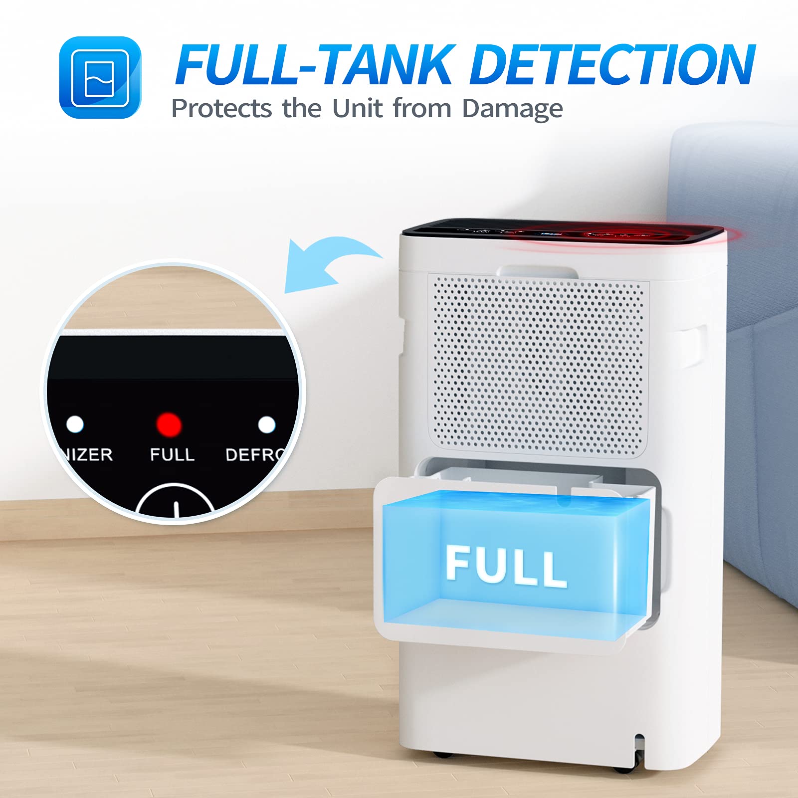 AIRPLUS 30 Pints 2,000 Sq. Ft Dehumidifier for Basement, Powerful Dehumidifier for Home with Drain Hose (AP1907P)