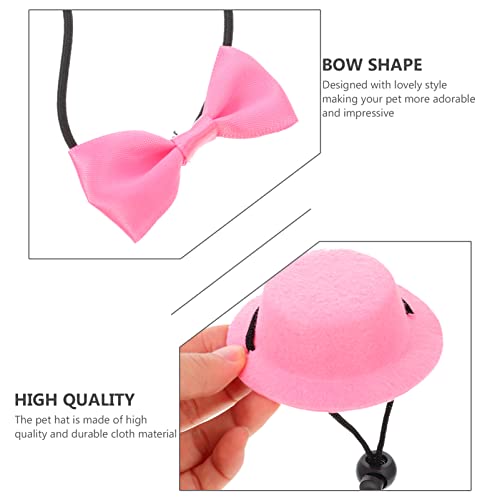 balacoo Small Pet Bowtie Hamster Hat and Bowtie Guinea Pig Black Cap Bow Tie Cool Pet Small Animal Outfit Cosplay Suit for Rats Sugar Glider Chinchilla Ferret Hedgehogs Hamster Top Hat