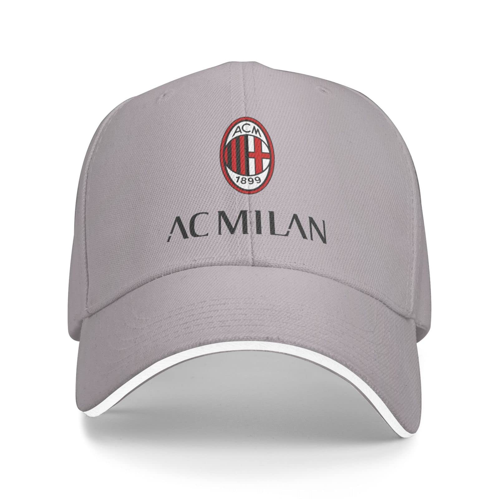 A.C Milan Sandwich Cap Unisex Classic Baseball Capunisex Adjustable Casquette Dad Hat Gray