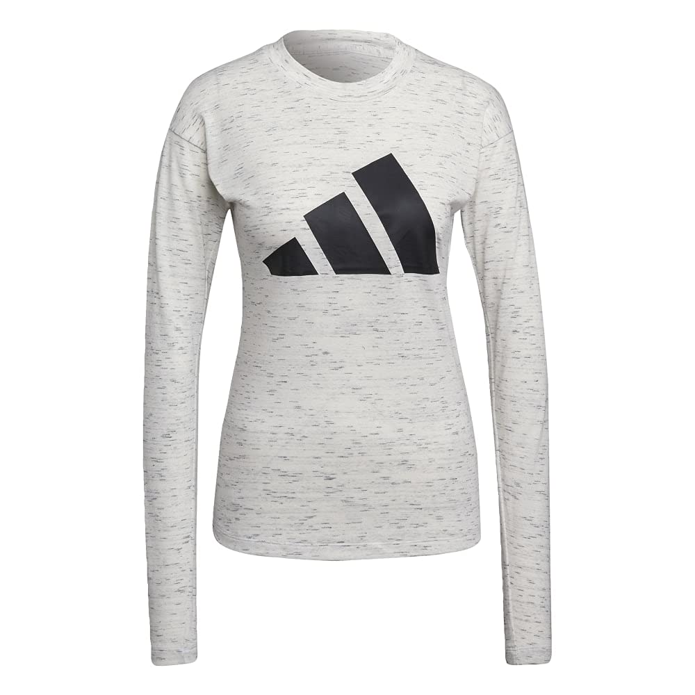 adidas Women's Sportswear Winners 2.0 Long Sleeve, White Melange, X-Large