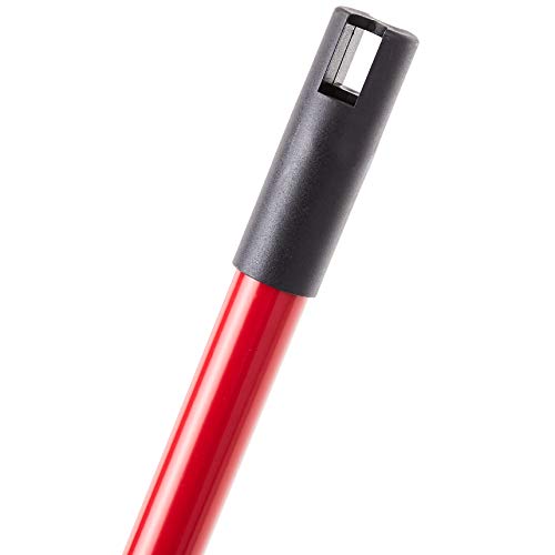 AmazonCommercial Push Broom Kit, Medium Floor, 6-Pack, Red & Black, 18-inch
