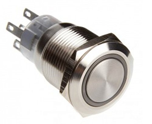 DimasTech Vandalismustaster 25mm - Silverline - weiß
