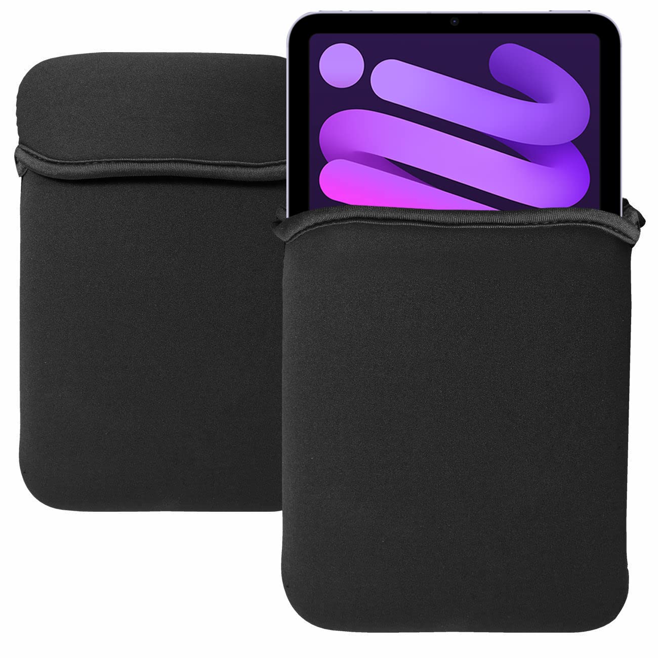 G-HUB - Reversible Neoprene Sleeve for iPAD MINI & iPAD MINI 2 - Cover is BLACK on the outside (or RED when reversed) - Designed by G-Hub specifically for use with the Apple iPad Mini and iPad Mini 2