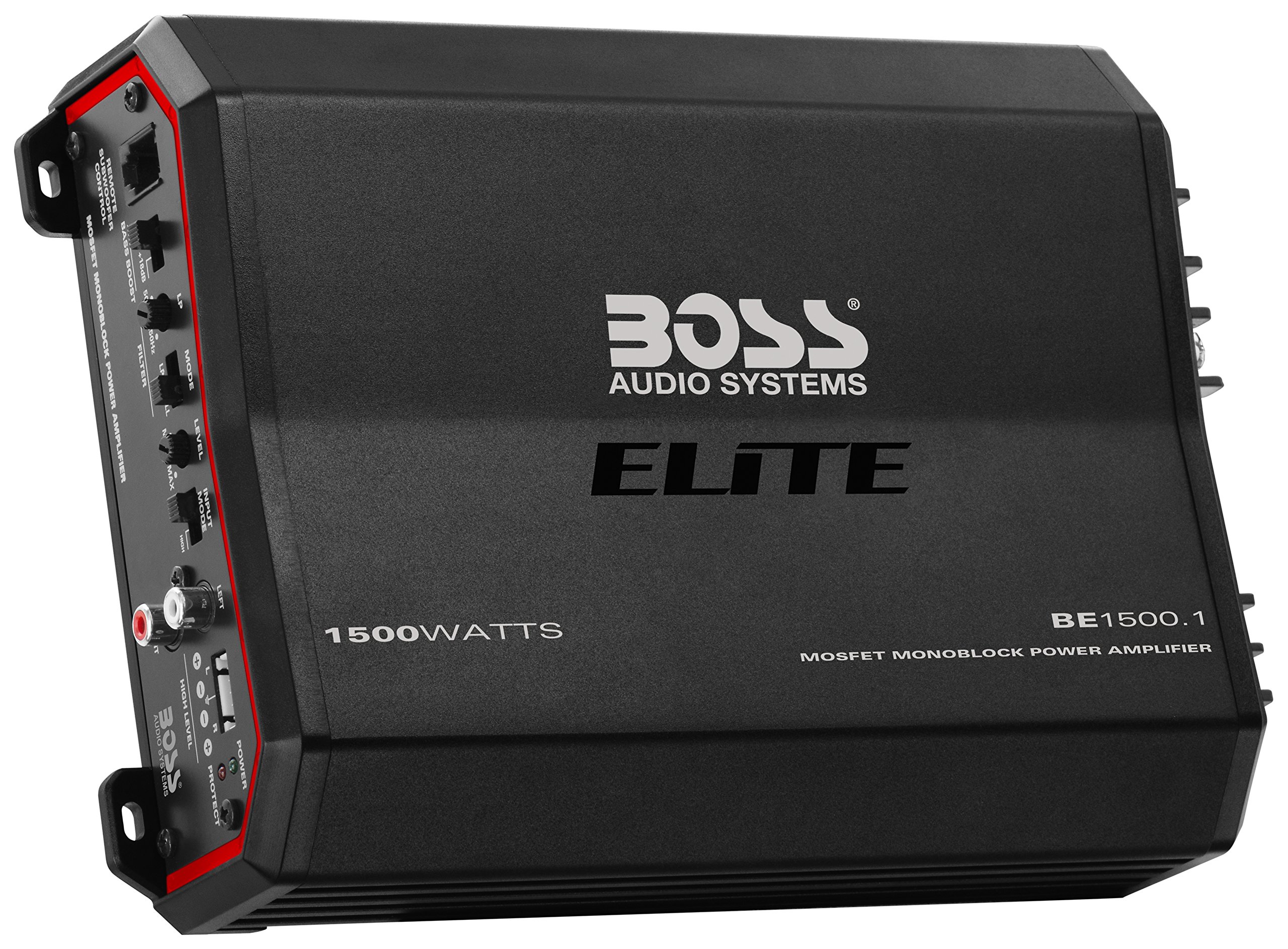 BOSS Audio Systems Elite BE1500.1 Monoblock Car Amplifier - 1500 Watts, 2 4 Ohm Stable, Class AB, Mosfet Power Supply, Great For Subwoofers