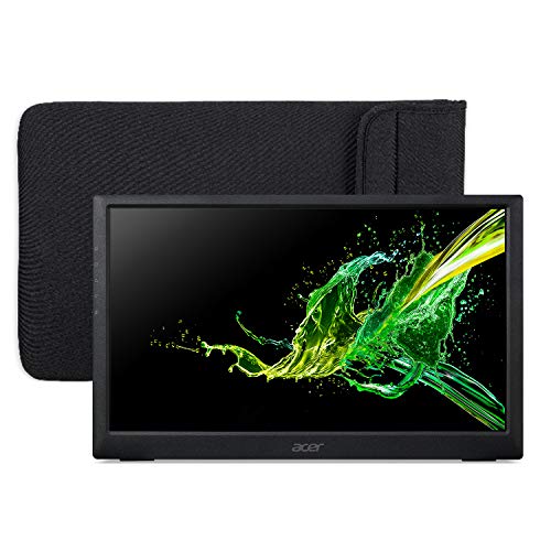 Acer PM161Q bu Portable Monitor 15.6" Full HD (1920 x 1080) (USB Type-C for Video/Power & Micro USB for Supplemental Power),Black