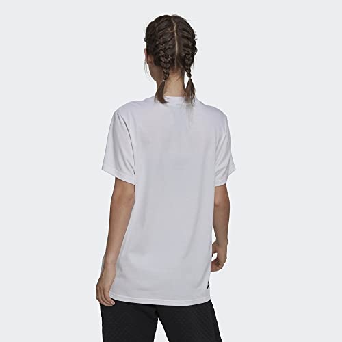 adidas Women's Standard Sportswear Three Bar T-Shirt, White, X-Large