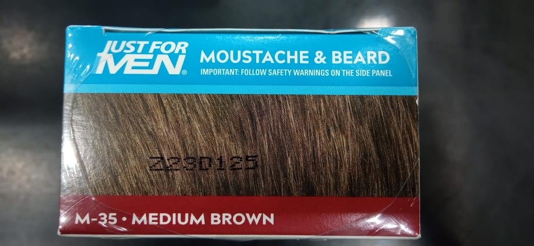 JUST FOR MEN Color Gel Mustache & Beard M-35 Medium Brown 1 ea (Pack of 2)