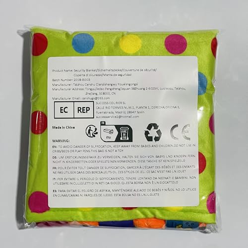 G-Tree Tag Blanket Baby Infant Comfort Plush Security Blanket Cute Soft Kids, Newborn Gift Birthday Present(Green Dot)