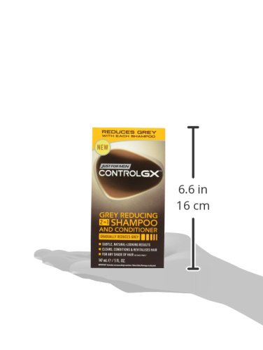 Just For Men Control GX 2 in 1 Grey Reducing Shampoo and Conditioner, 5 Fluid Ounce