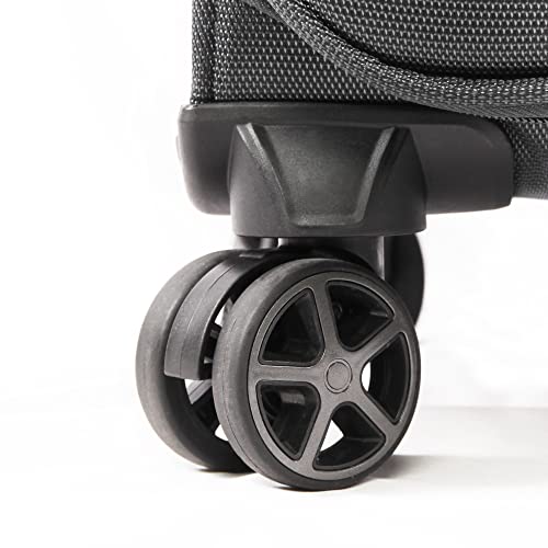 Brookstone Luggage Harbor Spinner Suitcase, Dark Charcoal, Carry-On