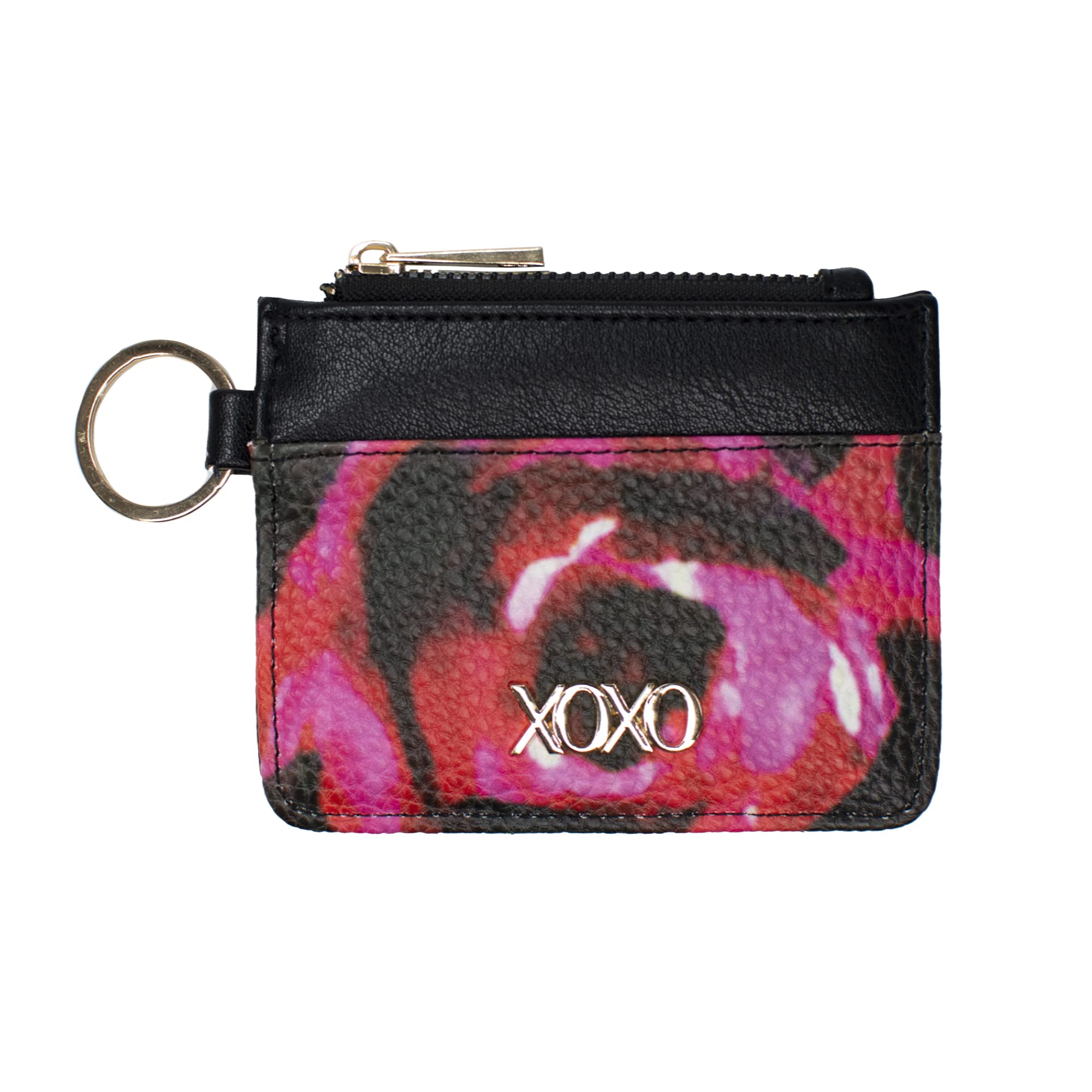 XOXO Women’s Wallet Small Floral Print Saffiano Leather Key Card Id Coin Case Purse XW321491G-42-A56 0