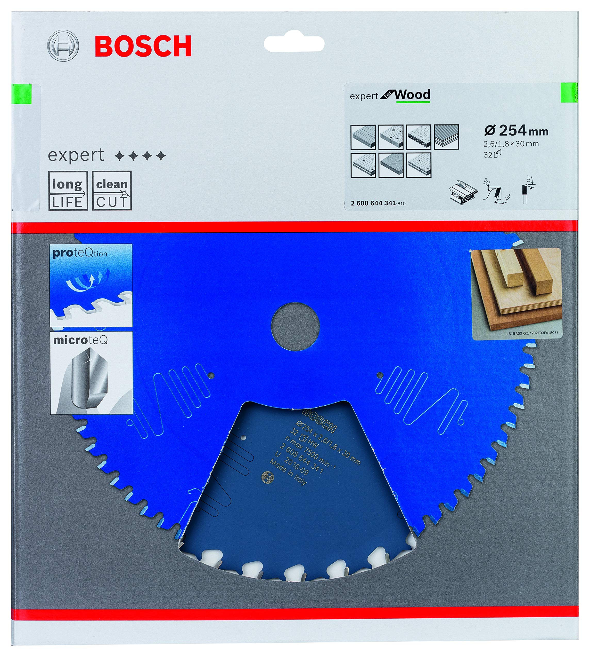 Bosch 0 W 0 V 2608644341 EX Wo T 254x30 mm Circular Saw Blade with 32 Teeth