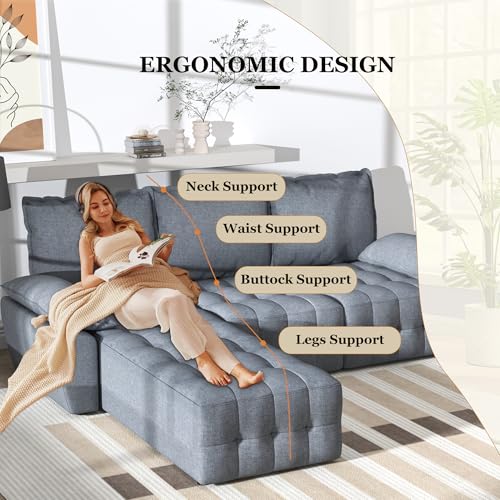 SILKIR Sectional Couches for Living Room,Modular Sectional Sofa,L Shaped Couch,Sofa with Chaise,Modular Sofa for Bedroom